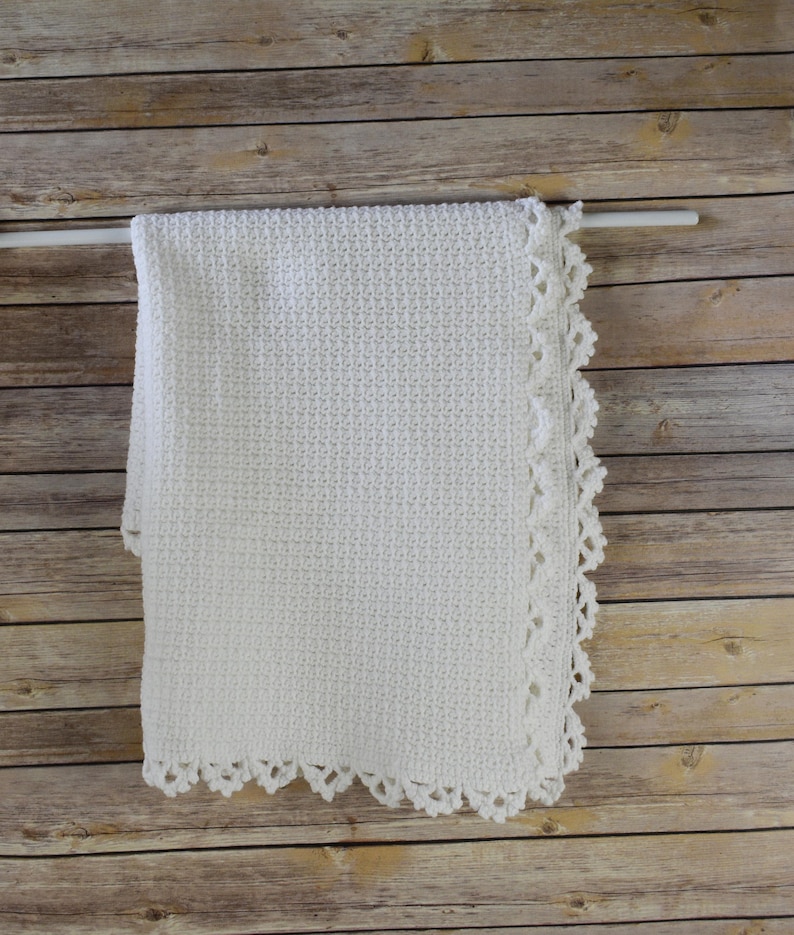 White Mesh Baby Blanket Set - Etsy