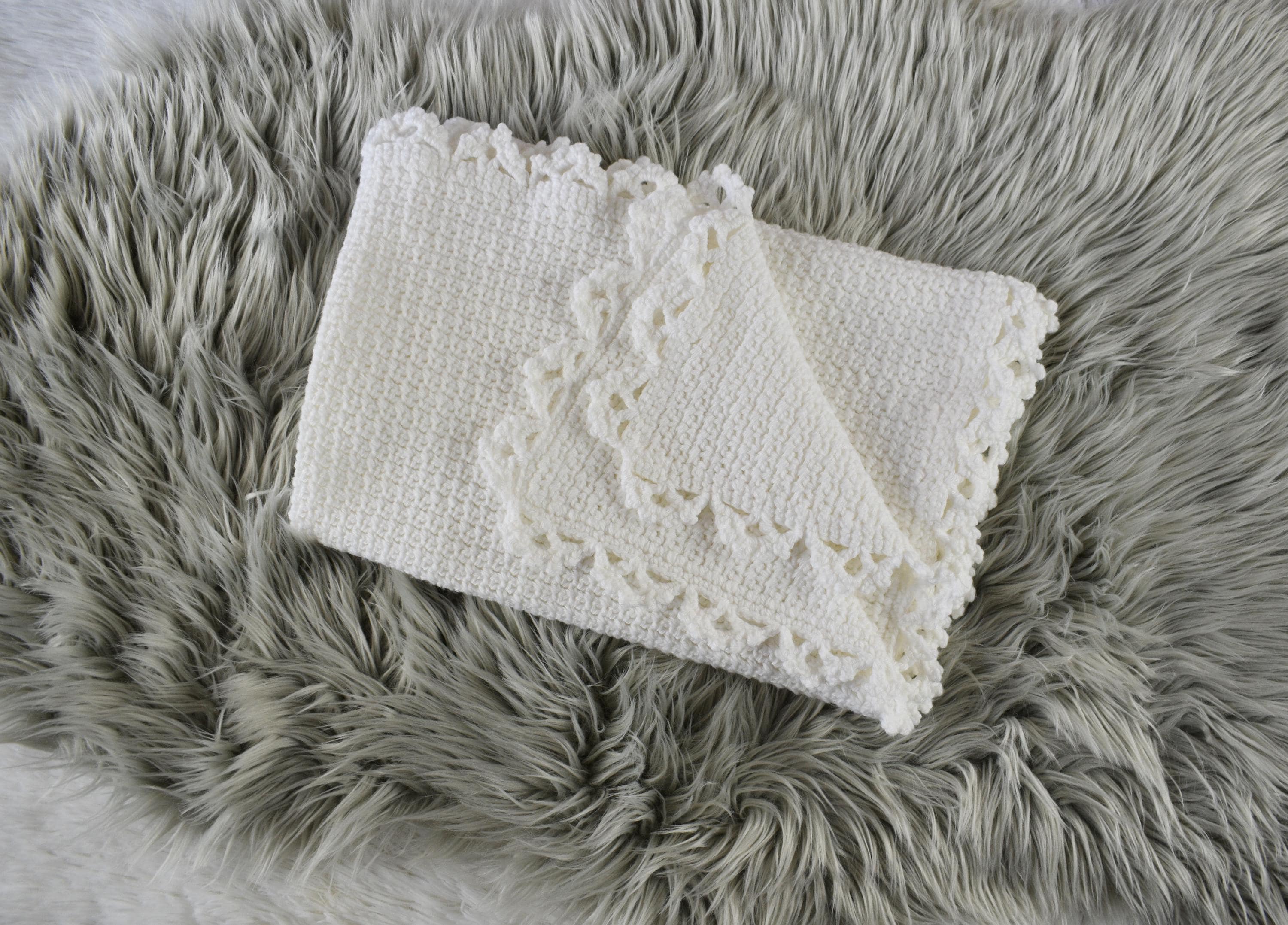 White Mesh Baby Blanket Set - Etsy