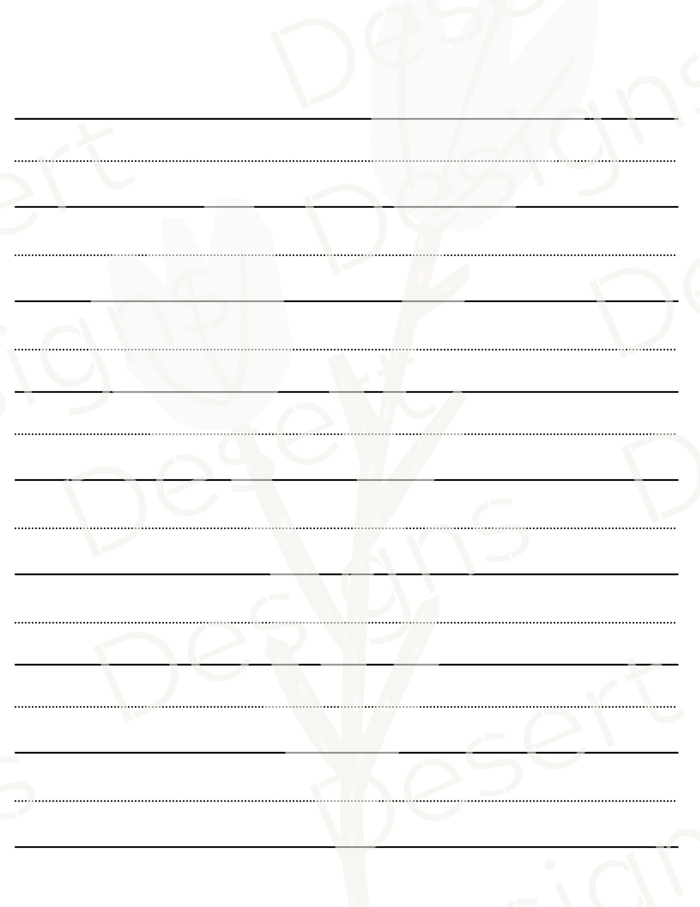 Lined Paper Digital Download - Etsy