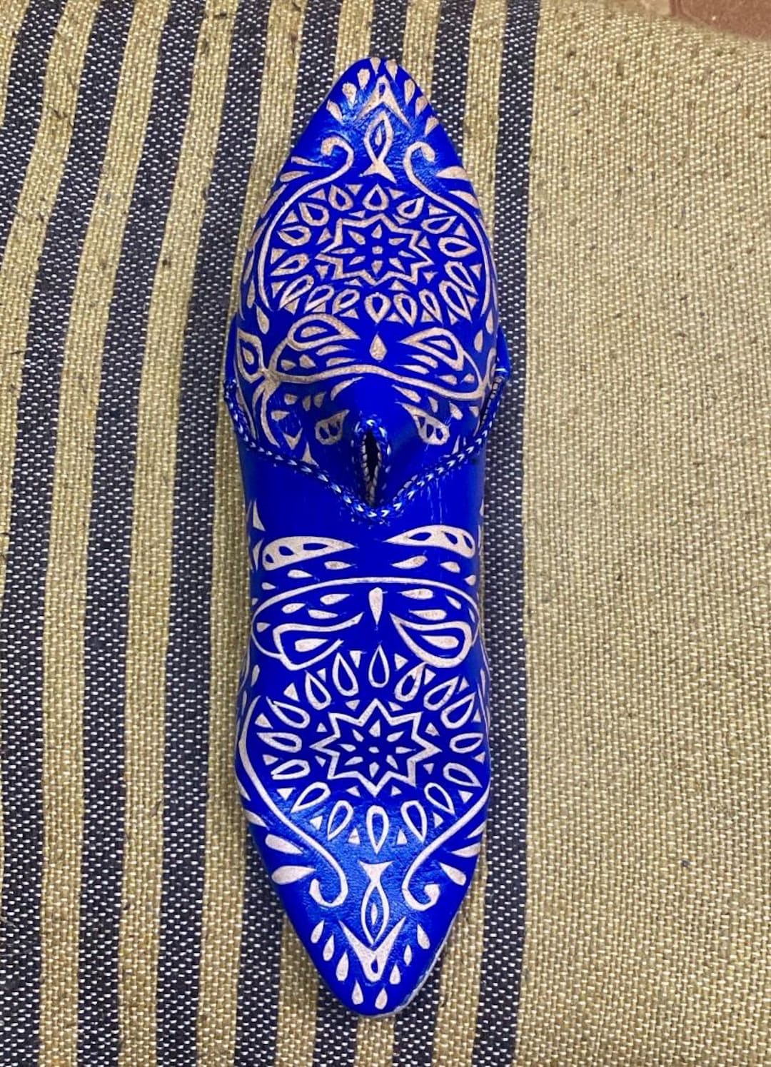 Royal Blue Handcrafted Moroccan Babouches - Etsy