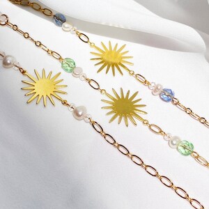 Gold Sun Star Glasses Chain Celestial Jewelry Zodiac Witchy Boho ...