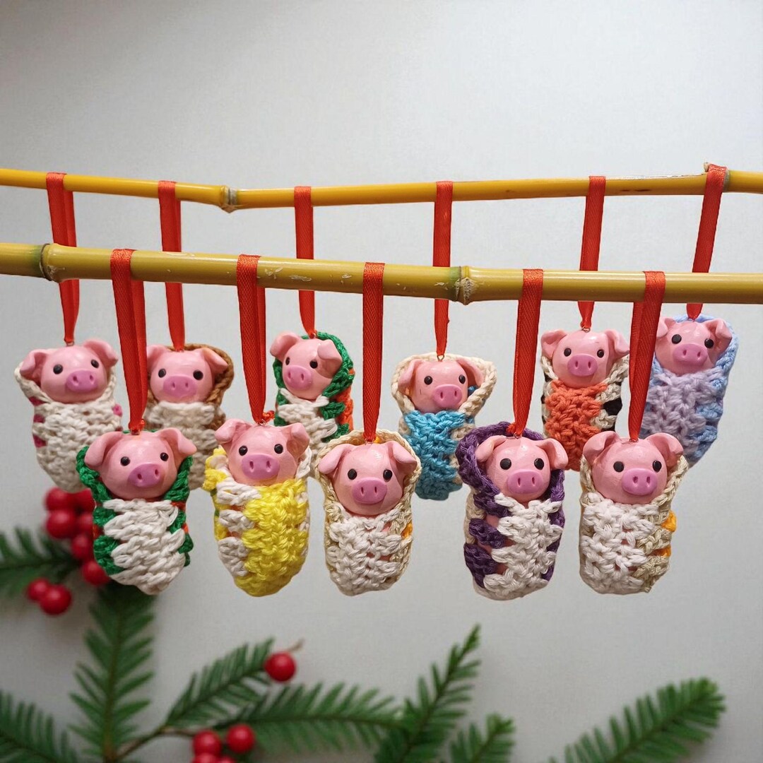 Christmas Tree ‘pigs in Blankets’ - Unique Handmade Ornament (assorted ...