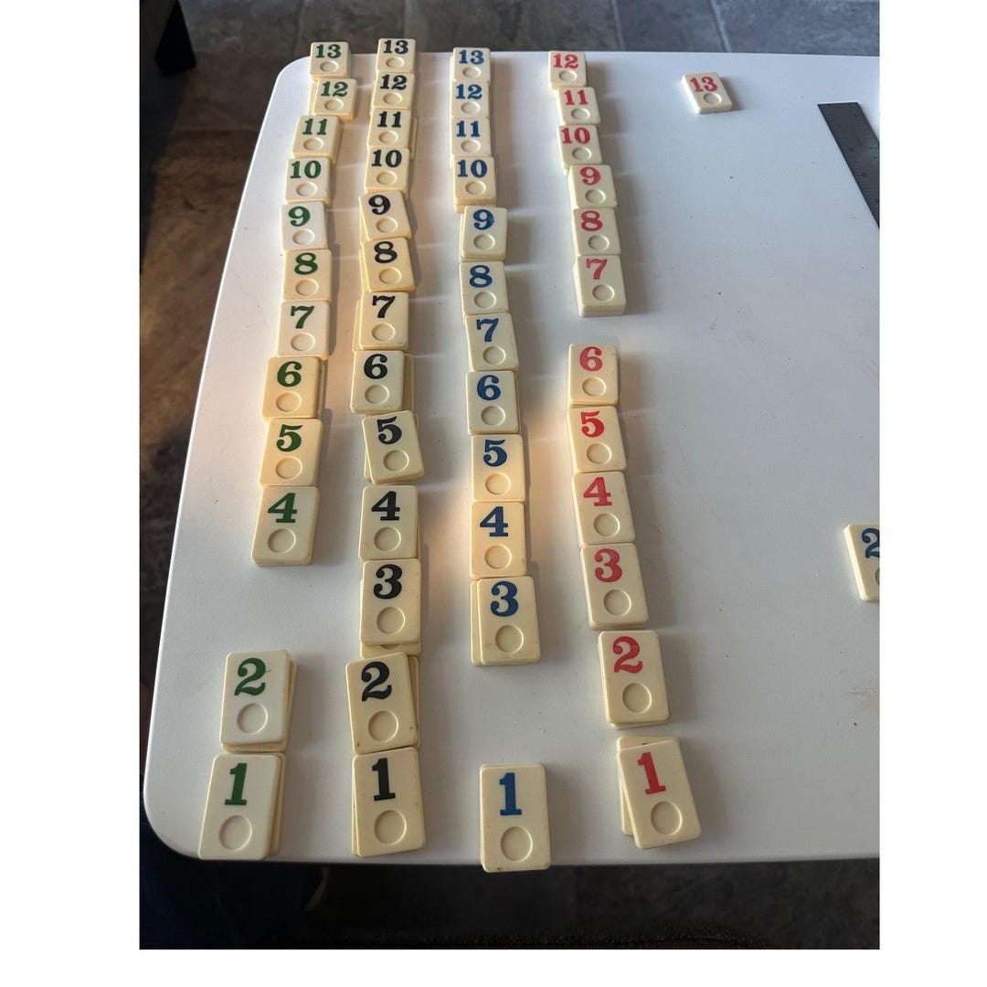 Rummikub Tiles and Racks Game Set Replacement Pieces .. See Description ...