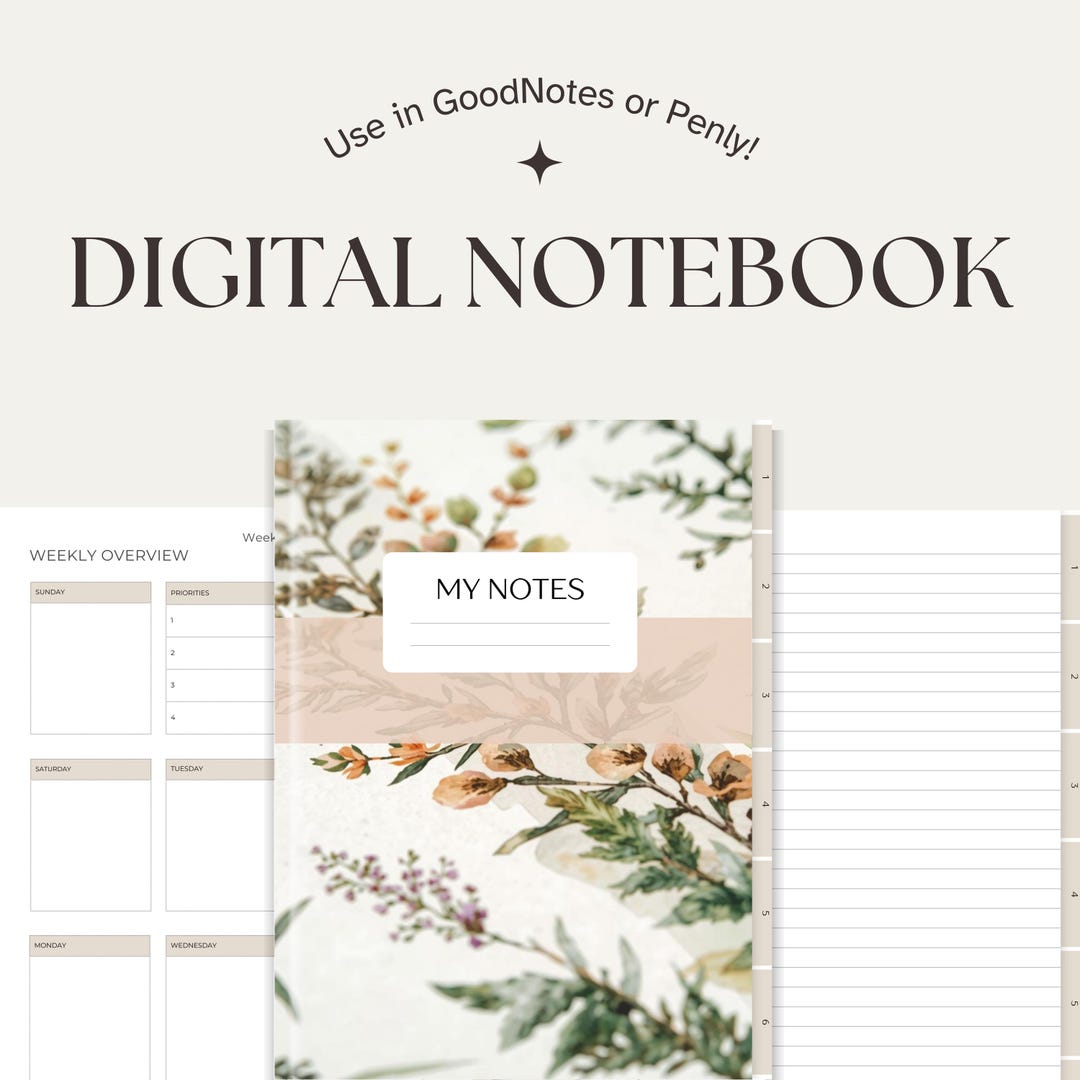 Hyperlinked Digital Notebook, Goodnotes Notability iPad Journal ...