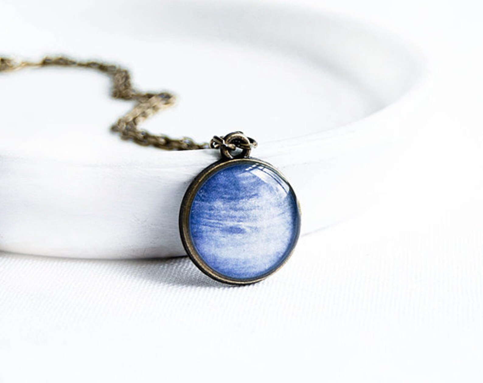 Neptune necklace space jewelry planet necklace | Etsy