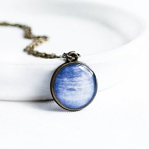 Neptune necklace space jewelry planet necklace | Etsy