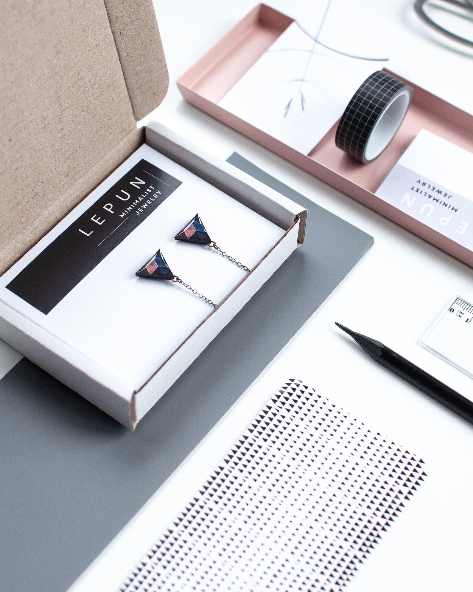 Navy Blue Triangle Collar Brooches Collar Chain Geometric | Etsy