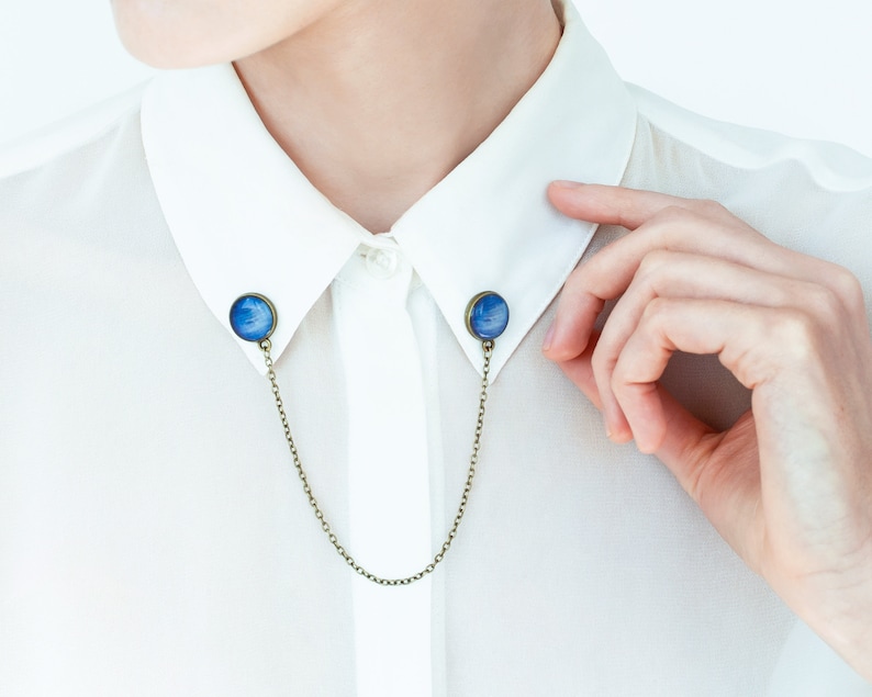 Neptune Collar Pins Space Accessories Planets Pins Shirt Collar Chain ...