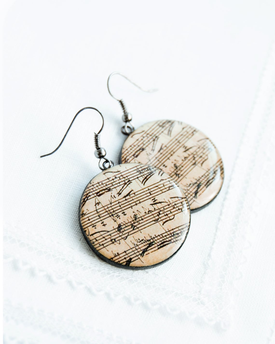 Music Earrings Sheet Music Jewelry Notes Earrings - Etsy