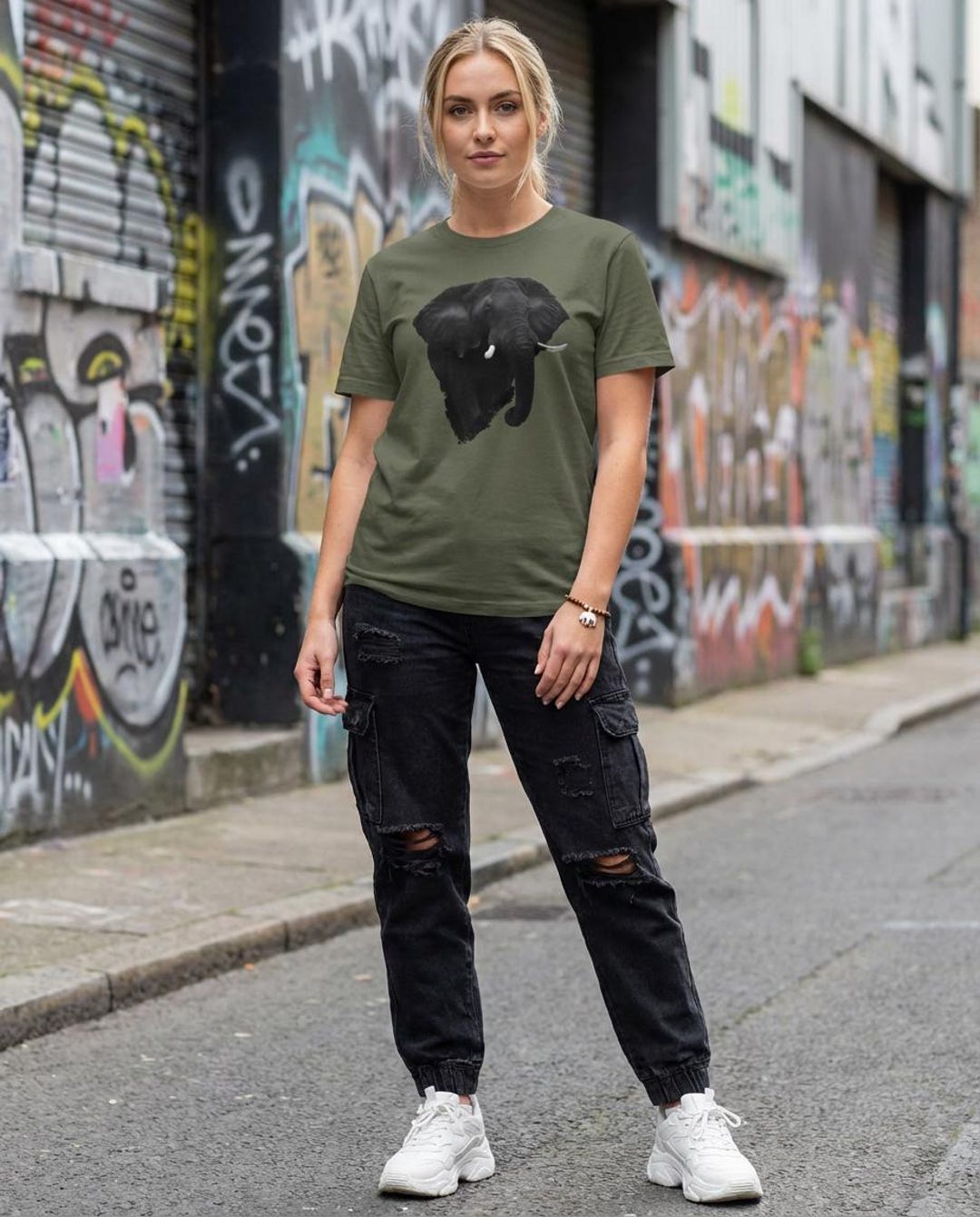 Elephant's Stand, Elephant, Safari Fans, Africa, Moss Apparel, Unisex T ...