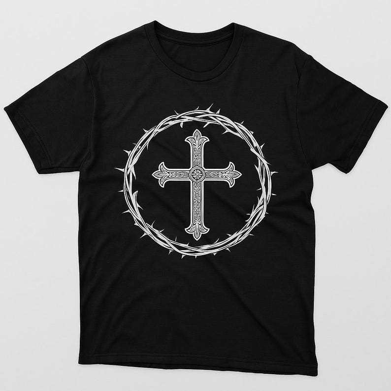 Crown of Thorns Cross SVG PNG | Christian Wall Art (digital Download ...