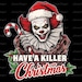 Creepy Christmas Clown SVG PNG | Horror Xmas Shirt Design | Killer ...
