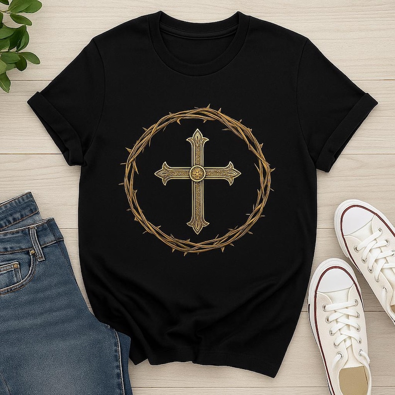 Crown of Thorns Cross SVG PNG | Christian Wall Art (digital Download ...