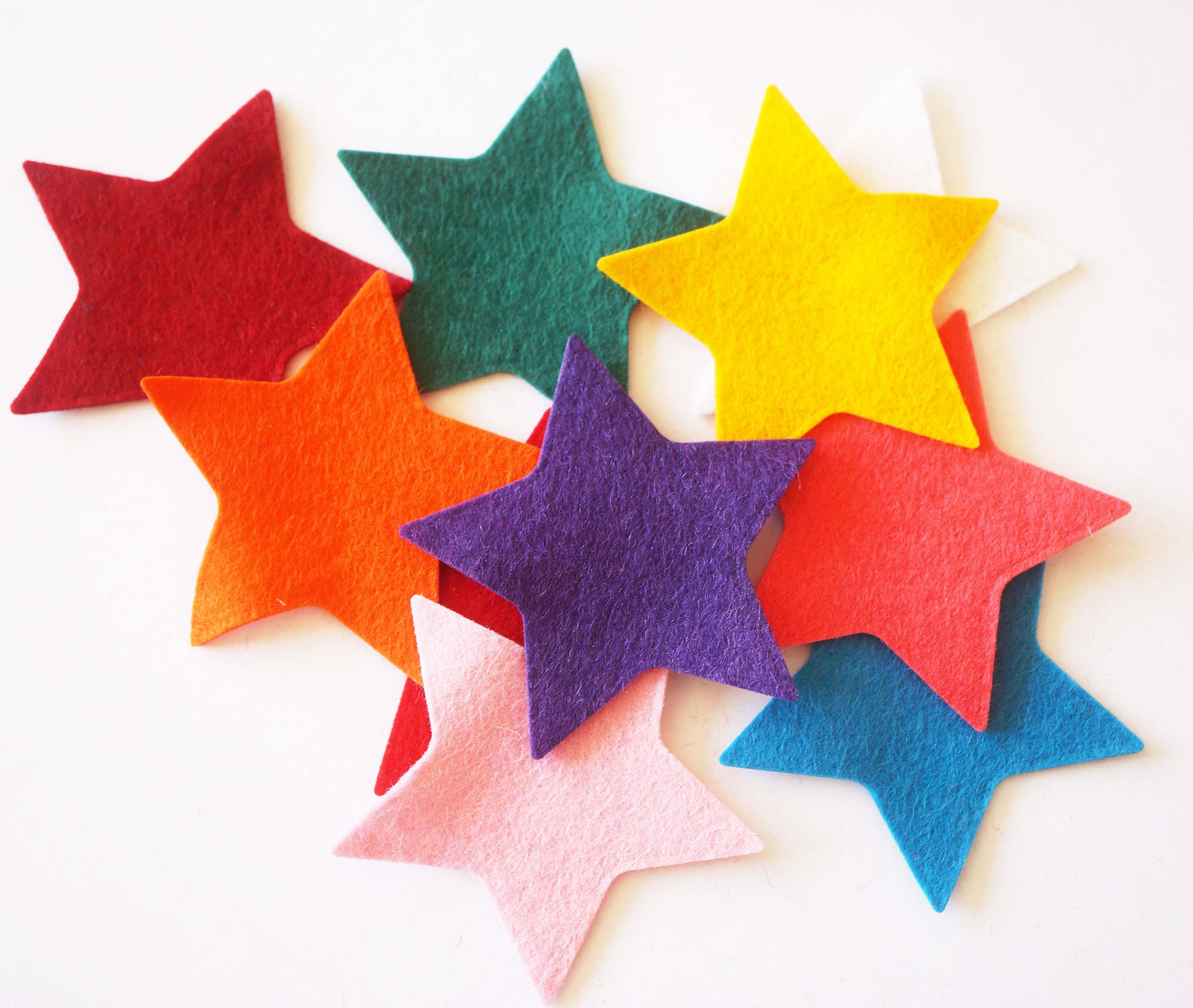 Felt Star Die Cuts Mixed Colours Craft Felt Star | Etsy