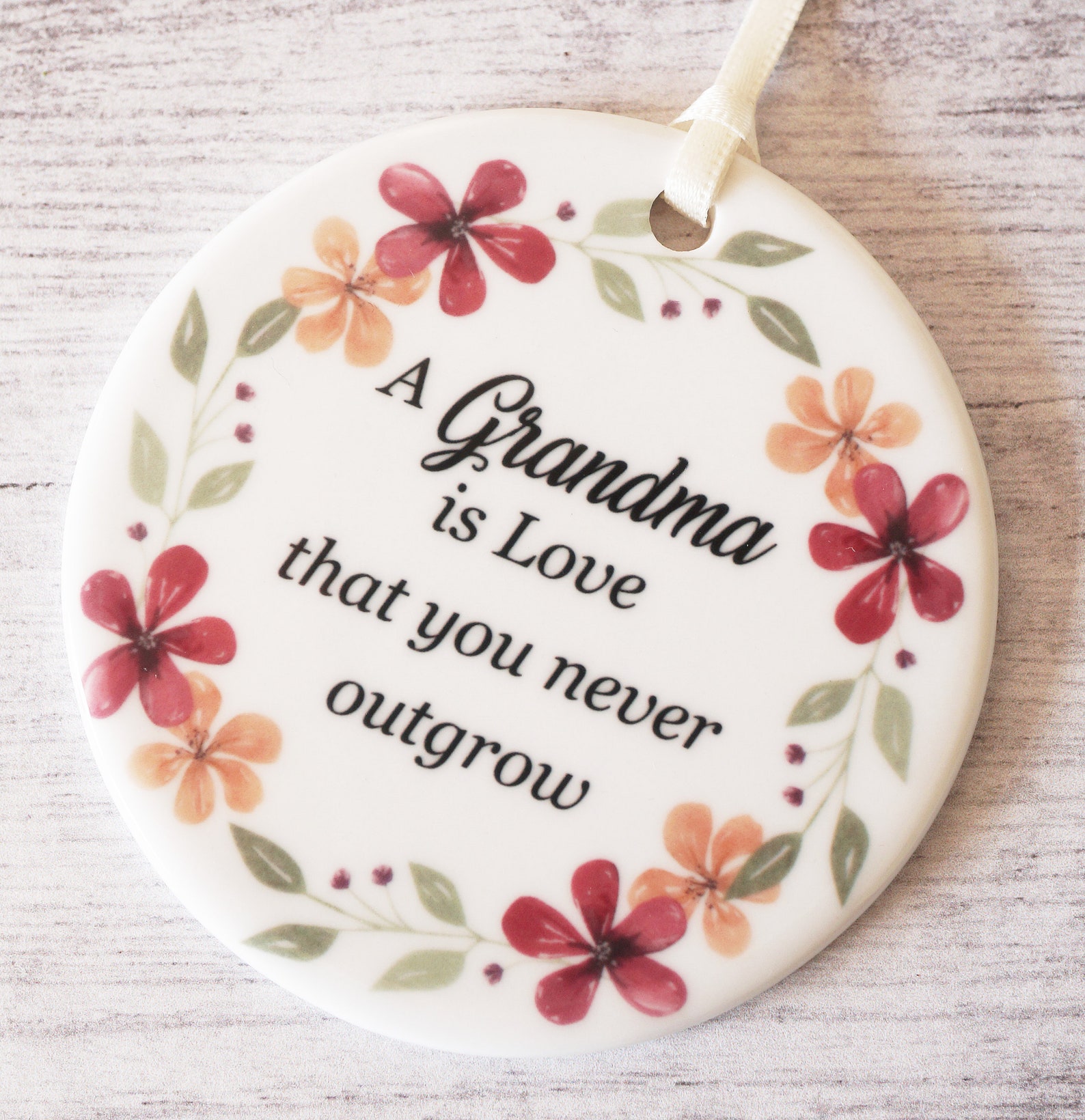 Grandma Ceramic Keepsake Grandmother Hanging Ornament Gift - Etsy