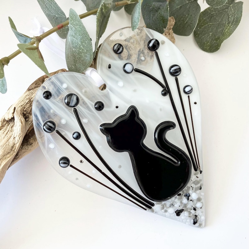 Fused Glass Cat - Etsy UK