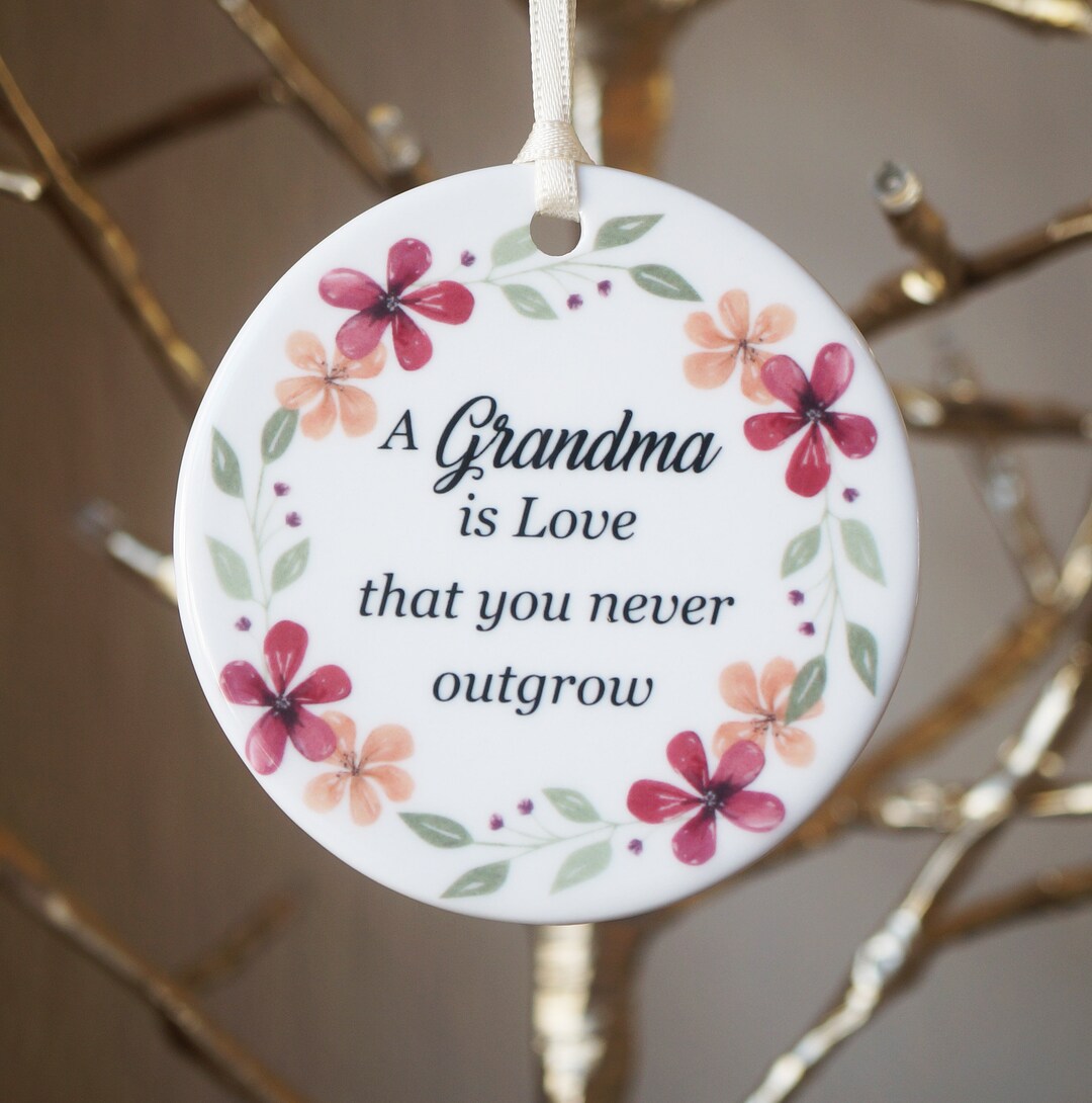 Grandma Ceramic Keepsake Grandmother Hanging Ornament Gift - Etsy