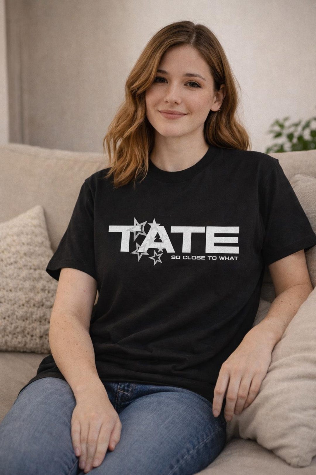 TATE Logo Tee | Graphic Name Shirt, Star Design - Etsy