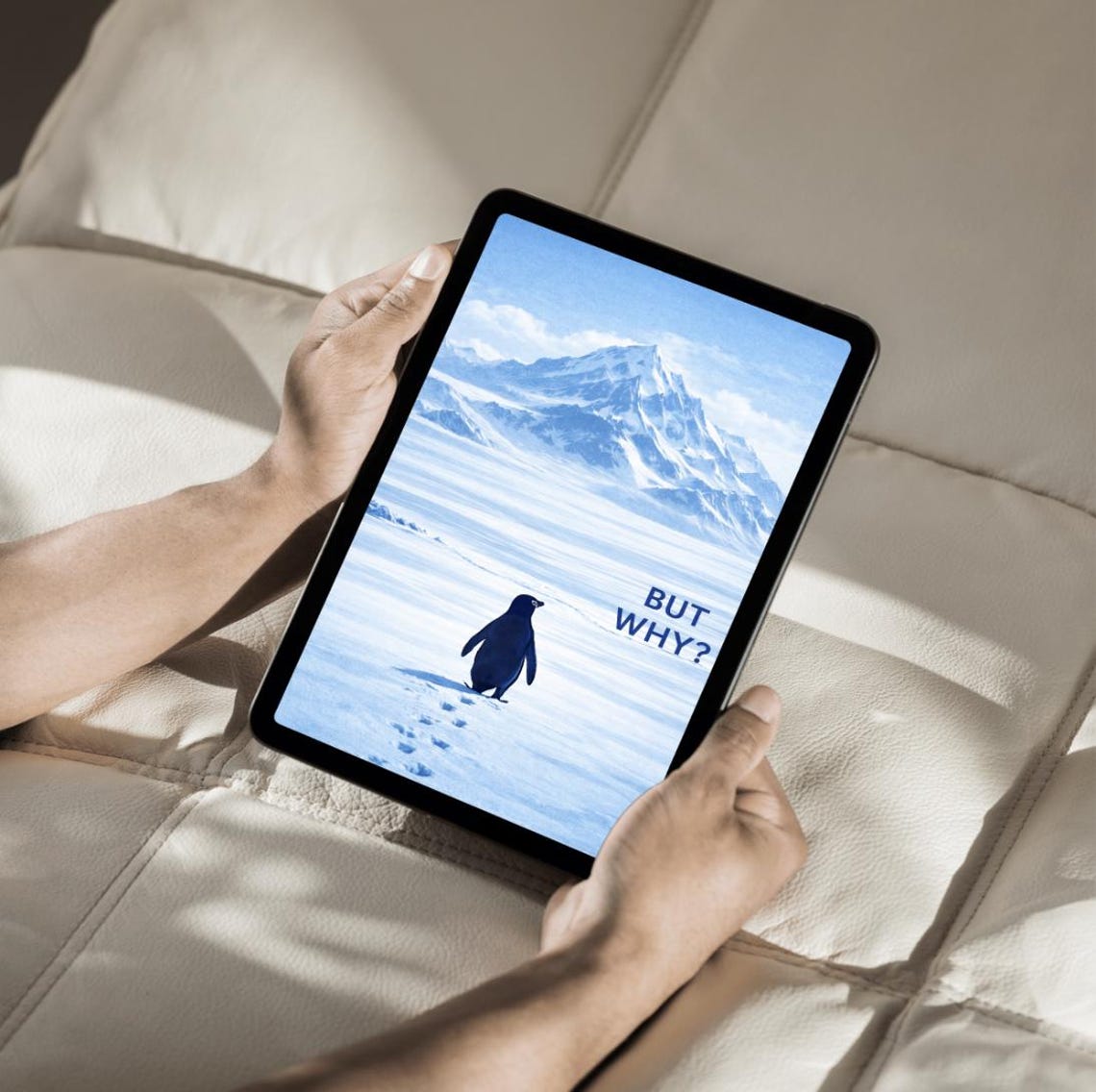 Funny Penguin 'but Why' Wallpaper Set, Phone, Tablet, Laptop (digital ...