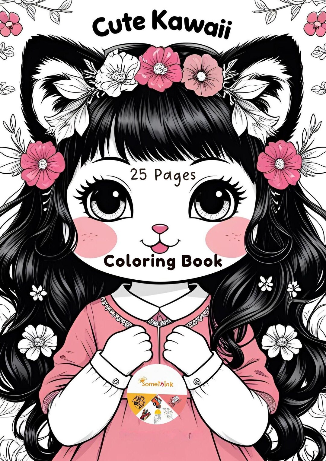 Cat Character Coloring Book: Kawaii Art Activity (digital PDF) - Etsy ...