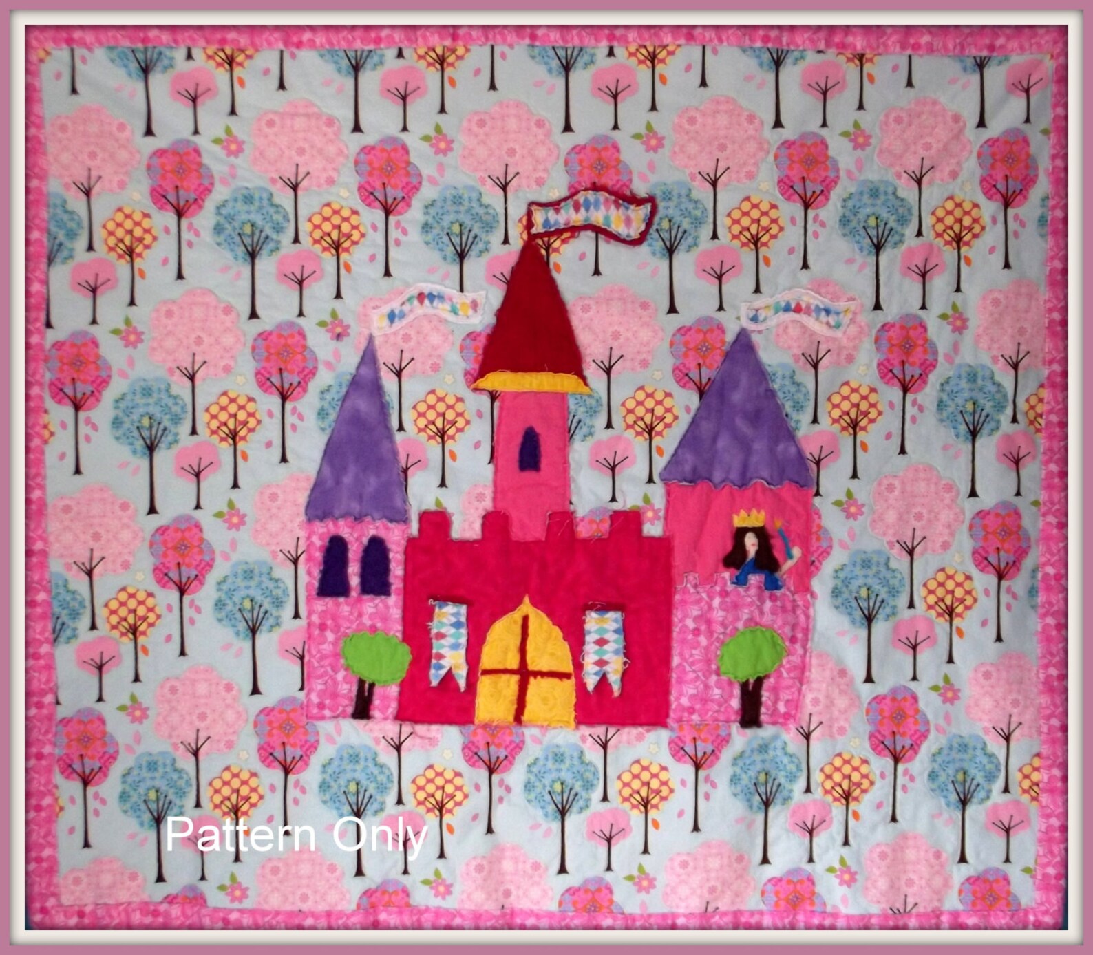 Princess Evelyn's Castle Quilt Pattern, Fast and Fun Beginner Quilt ...