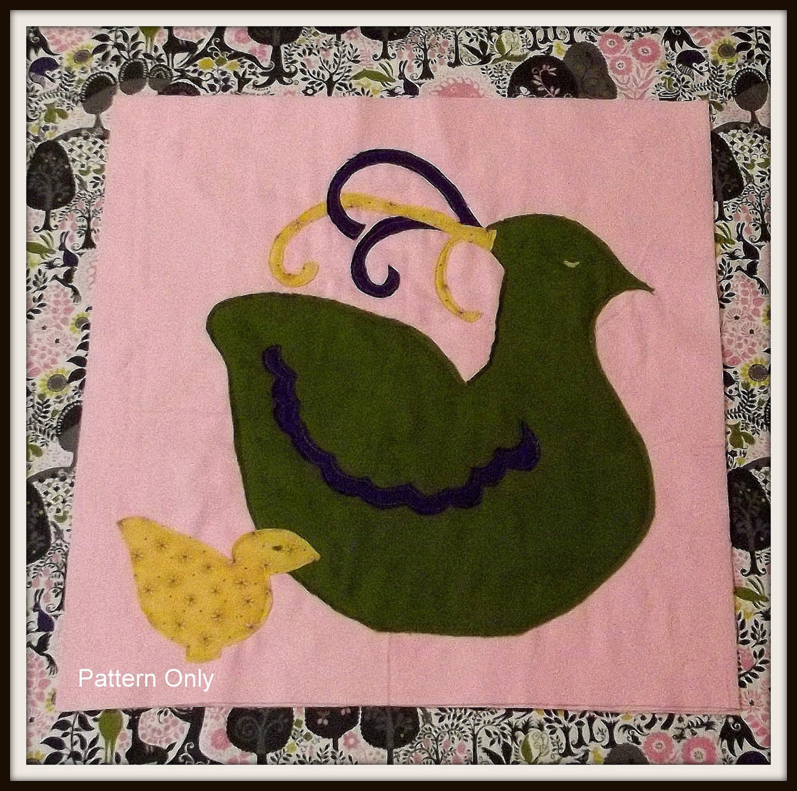 Woodland Animal Quilt Block Pattern, quail - Etsy