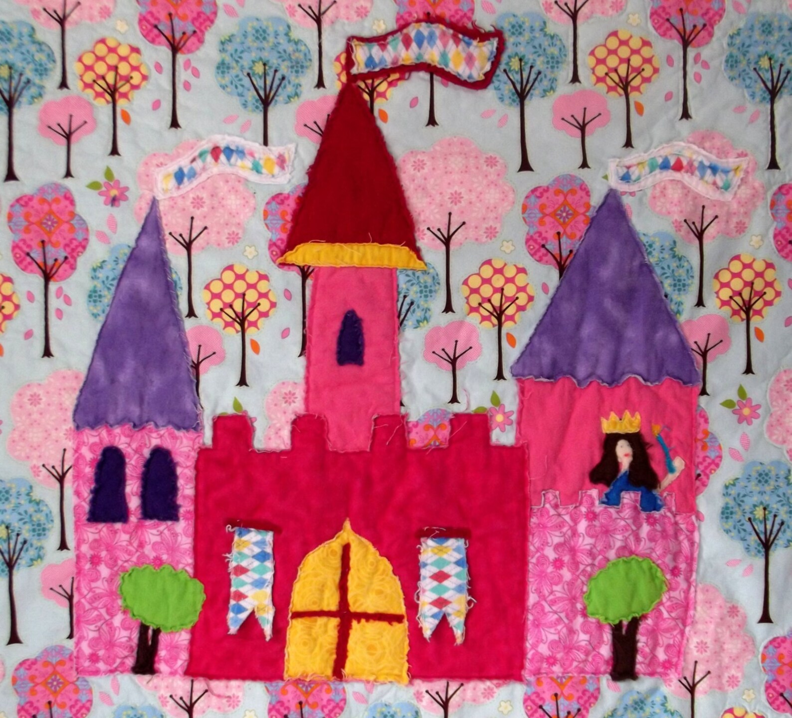 Princess Evelyn's Castle Quilt Pattern, Fast and Fun Beginner Quilt ...