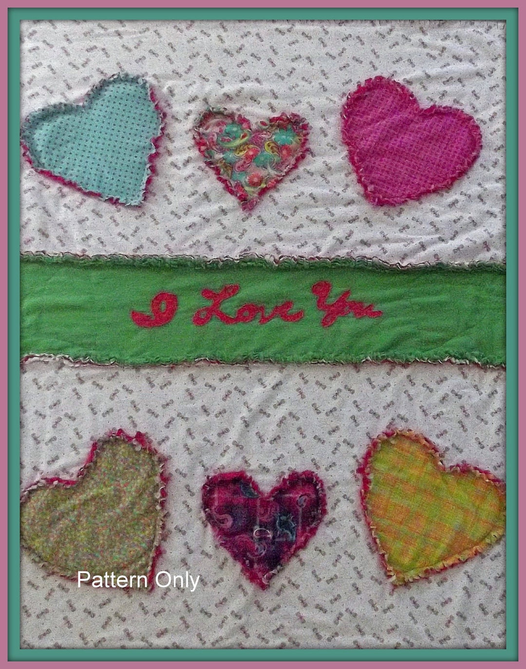 Sweet Quilt Pattern "i Love You" - Etsy