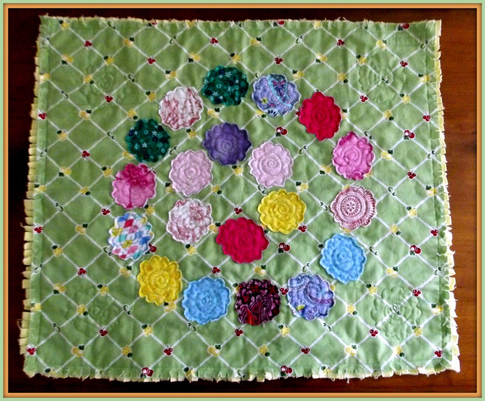 Applique Mini Quilt Pattern, "retro Flowers" - Etsy