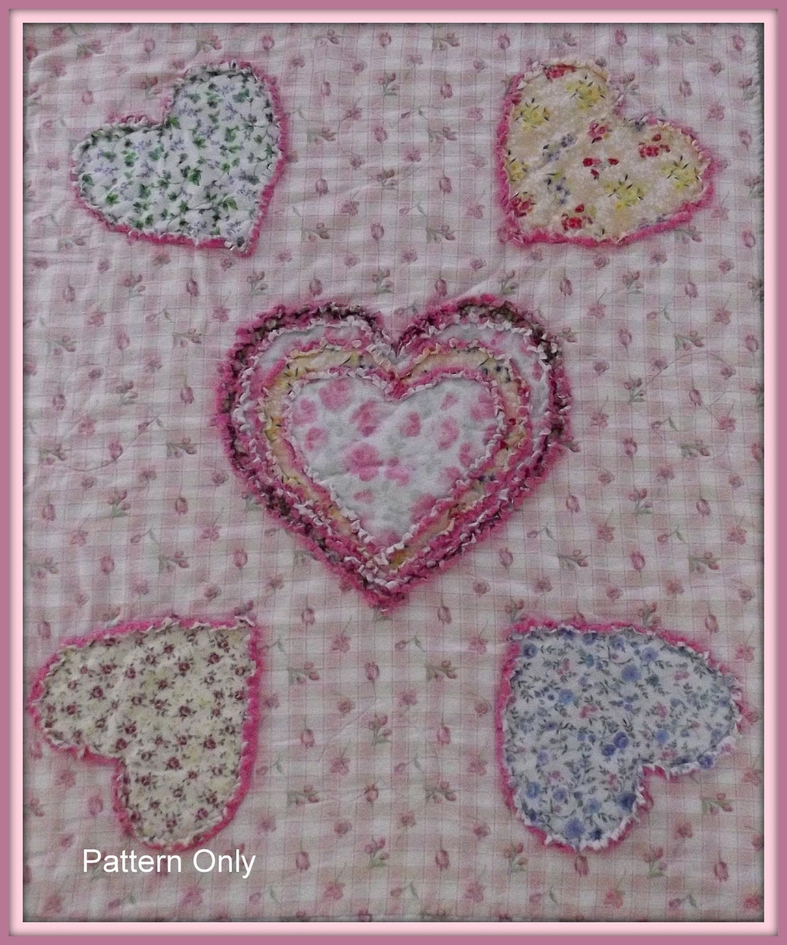 Heart Throb Baby Quilt Pattern, Easy to Make, Pillow Cover Pattern ...