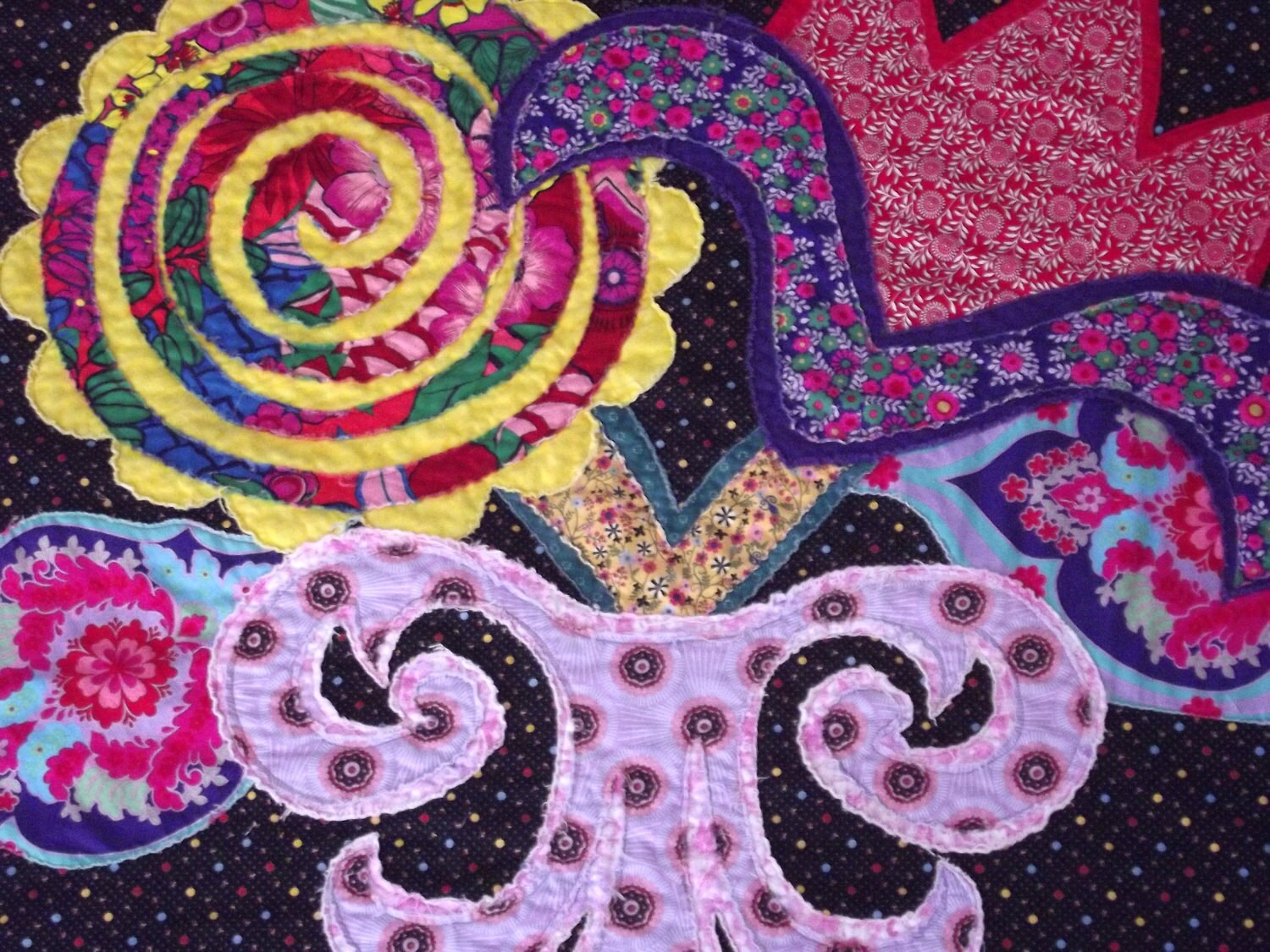 Modern Quilt Pattern "lush Flowers" - Etsy