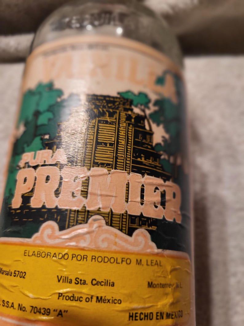 Vintage Pura Premier Tequila Bottle - Etsy
