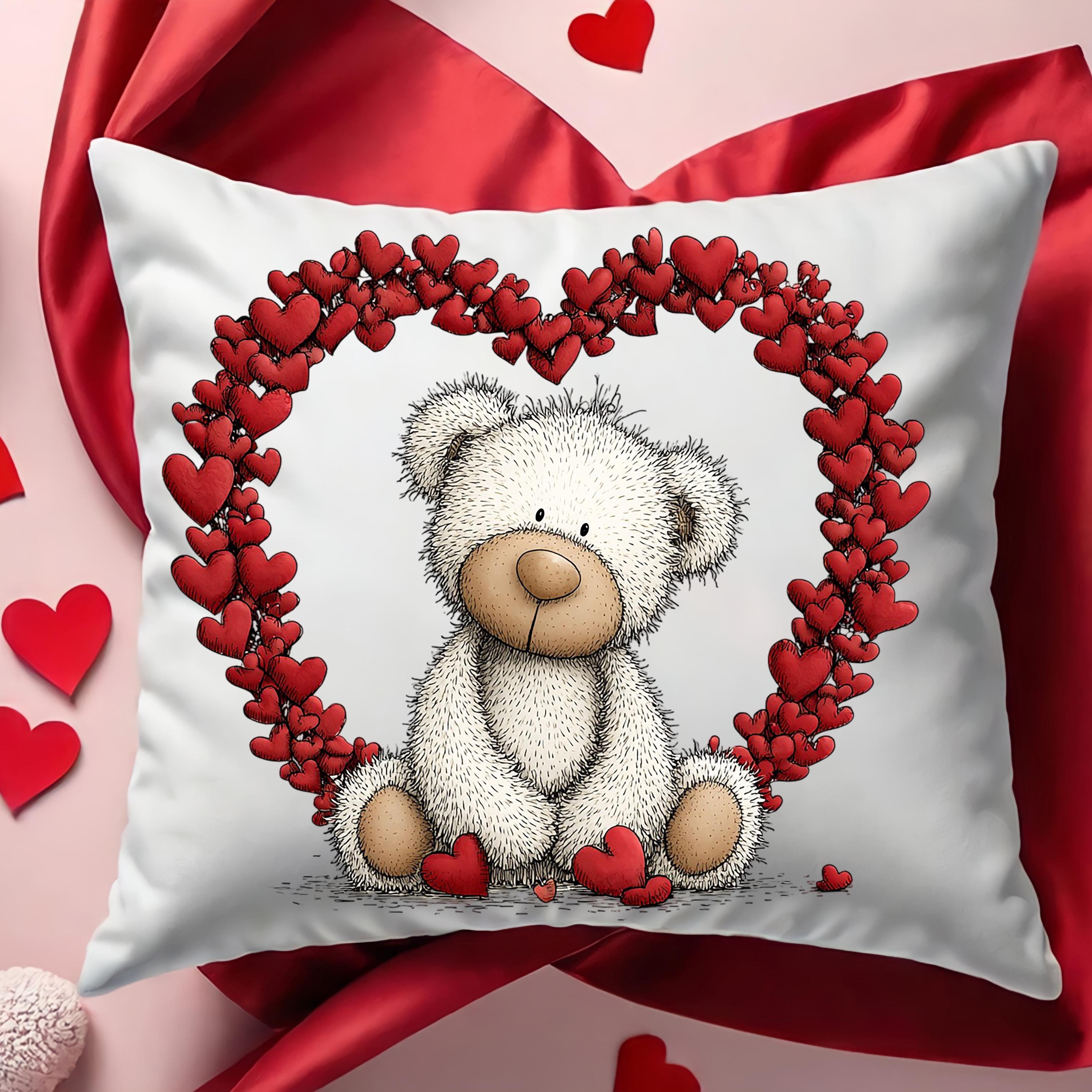 Whimsical Valentine Day Teddy Clipart, Sublimation Digital File ...