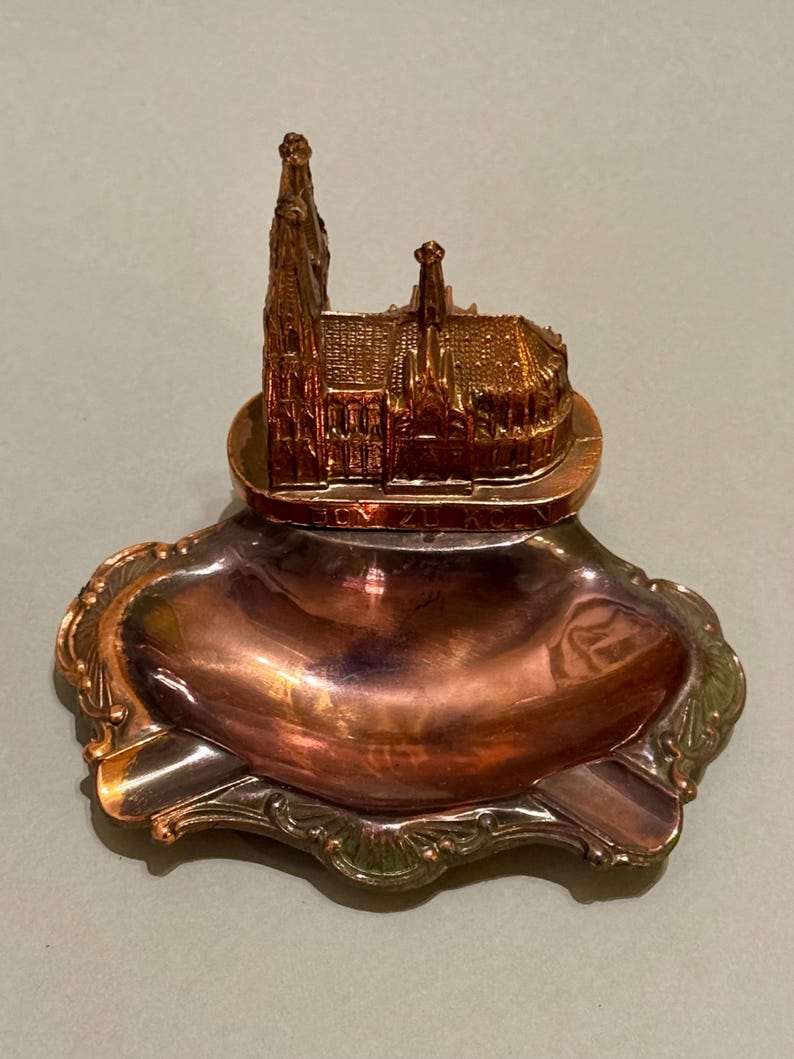 Vintage Cologne Cathedral Ashtray – Copper German Souvenir Trinket Dish ...