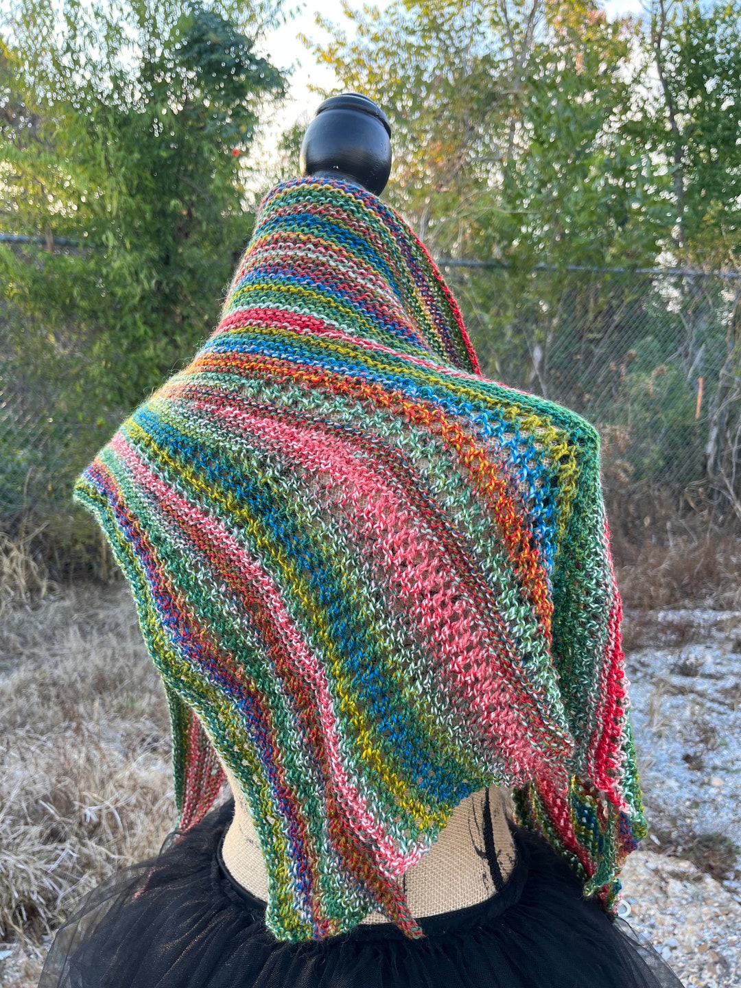 Wool Hand Knitted Shawlette Dragon Wing Shawl - Etsy