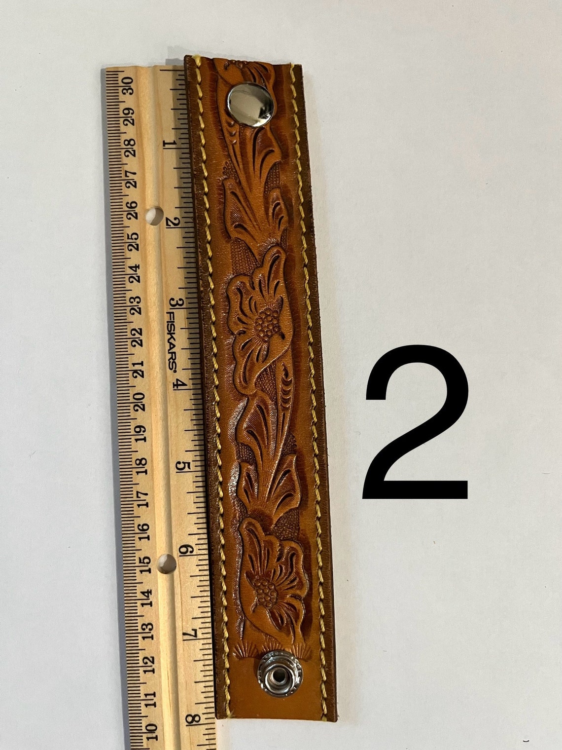 Upcycled Brown Leather Shawl Cuff, Scarf Ring, Embossed - Etsy