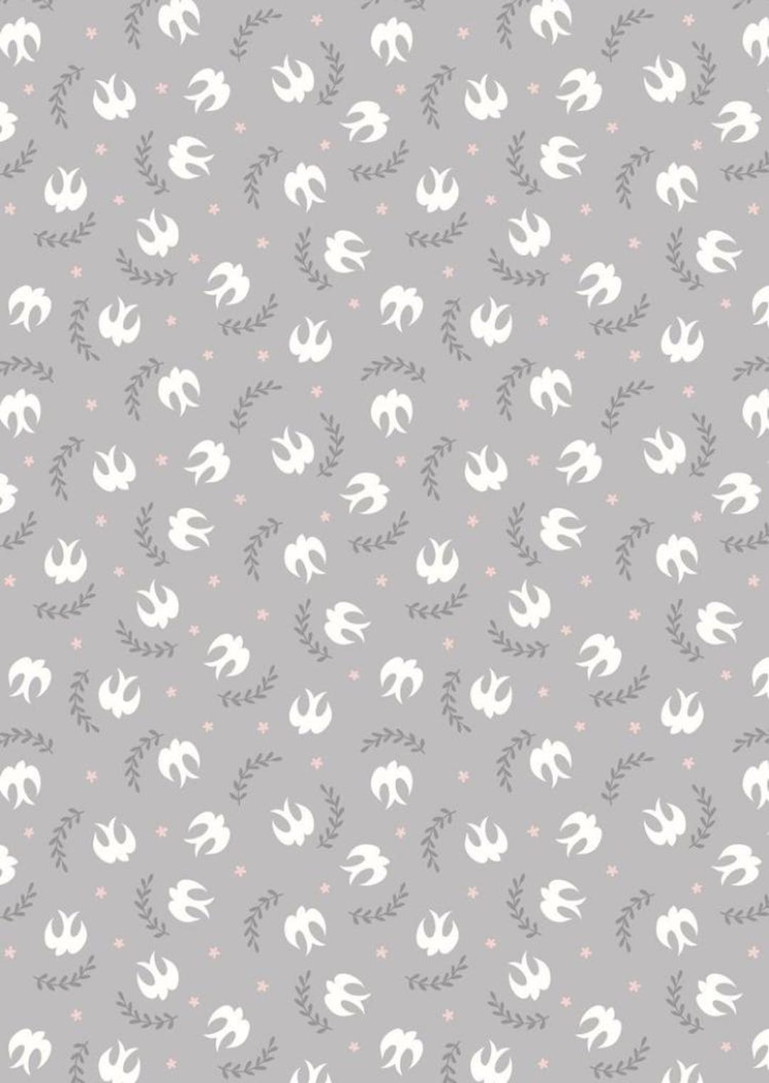 0.5m Swallows on Grey Lewis and Irene 100% Cotton Fabric 112cm Wide - Etsy
