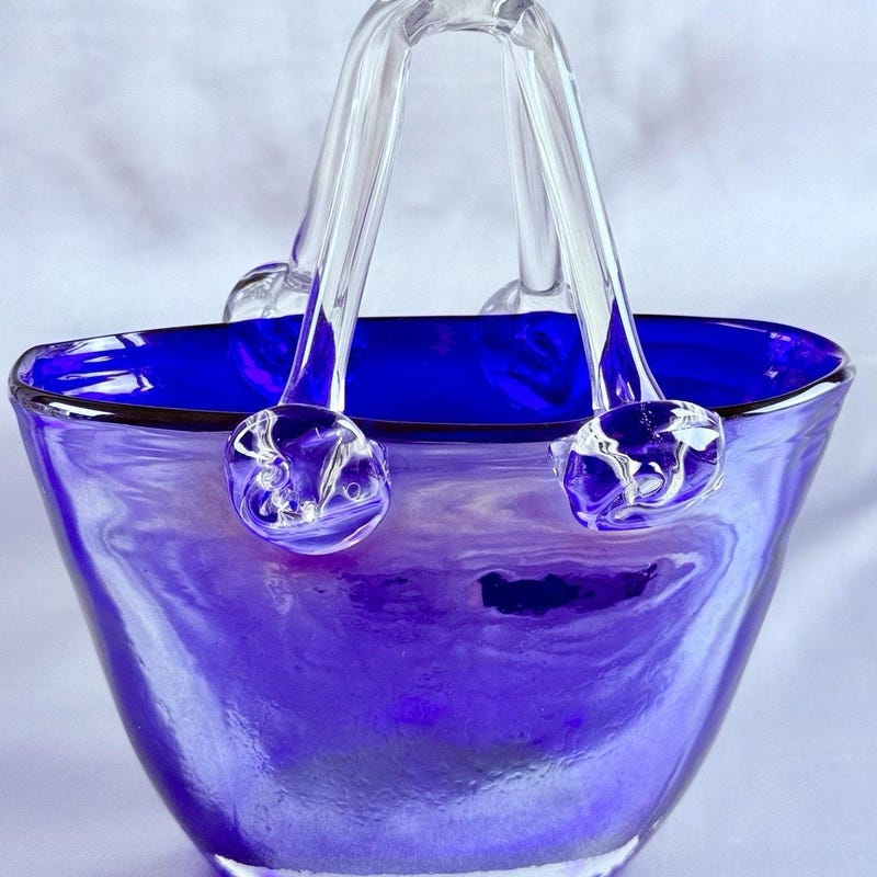 Glass Purse Vase - Etsy