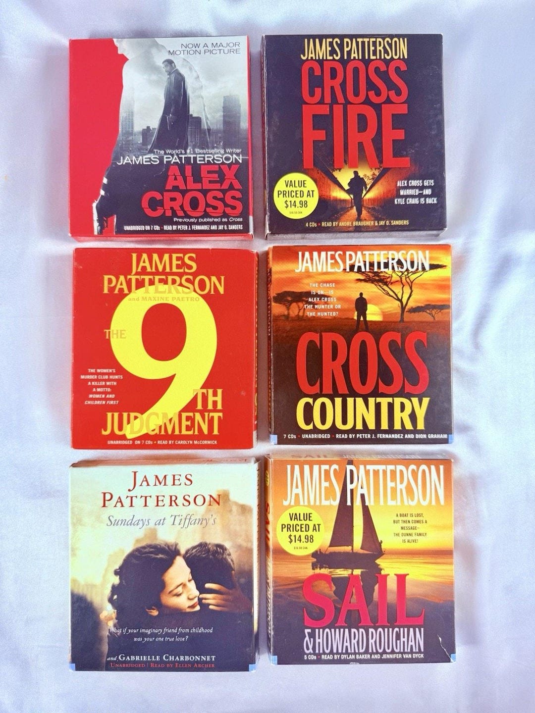 James Patterson Audio Books Cds Lot of 6: Cross, 9th Judgement, Sail ...