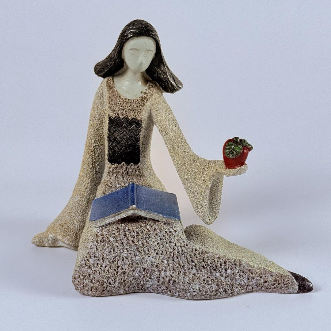 Carson Artstone Teacher Figurine With Book and Apple Inspirational ...