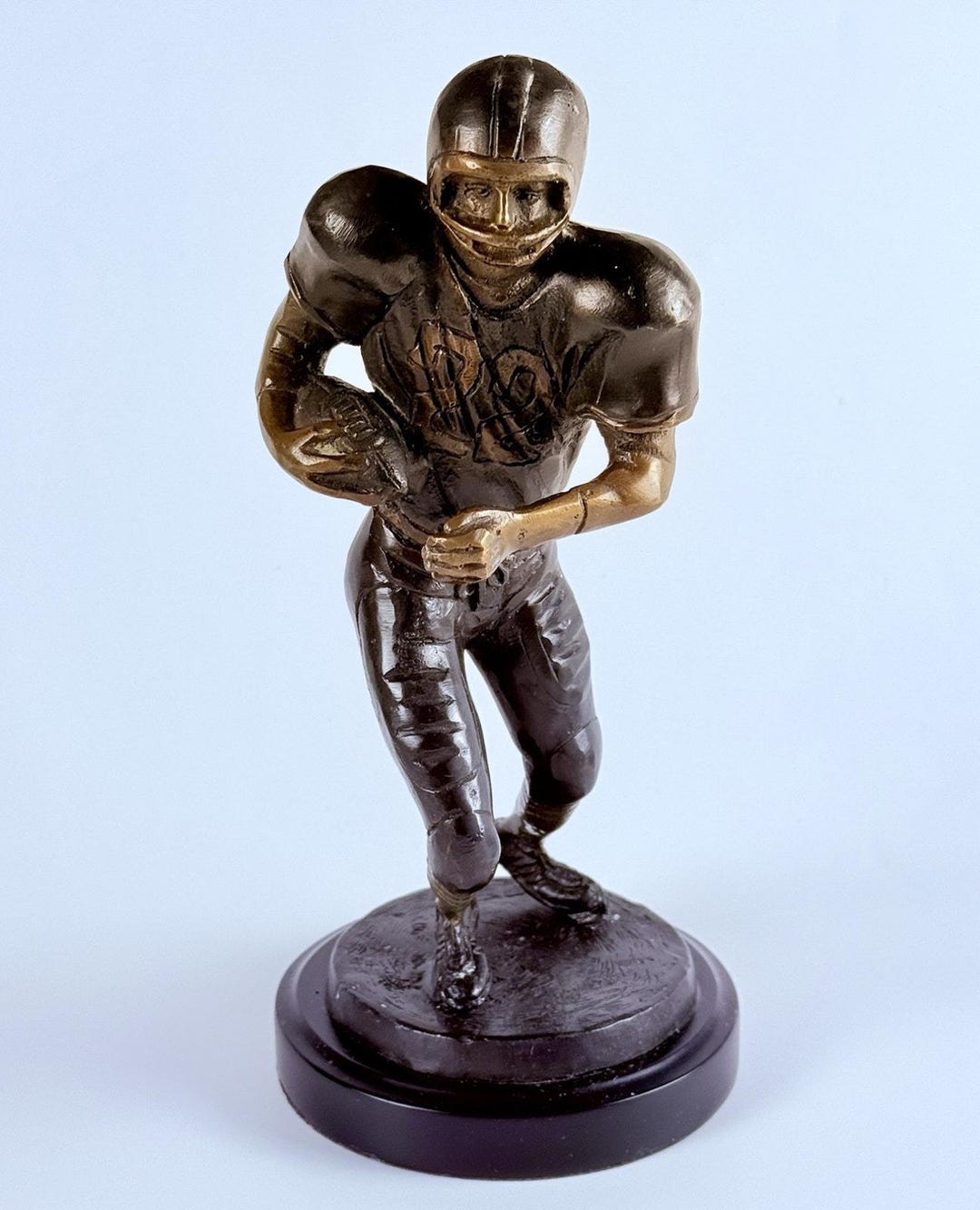 Vintage Bronze Statue Figure Football Player #22 SF San Francisco ...