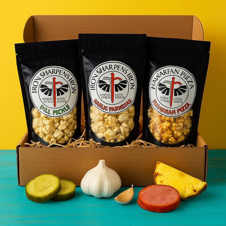 Gourmet Popcorn Gift Set – 3 Savory Flavors, Handcrafted Snack - Etsy