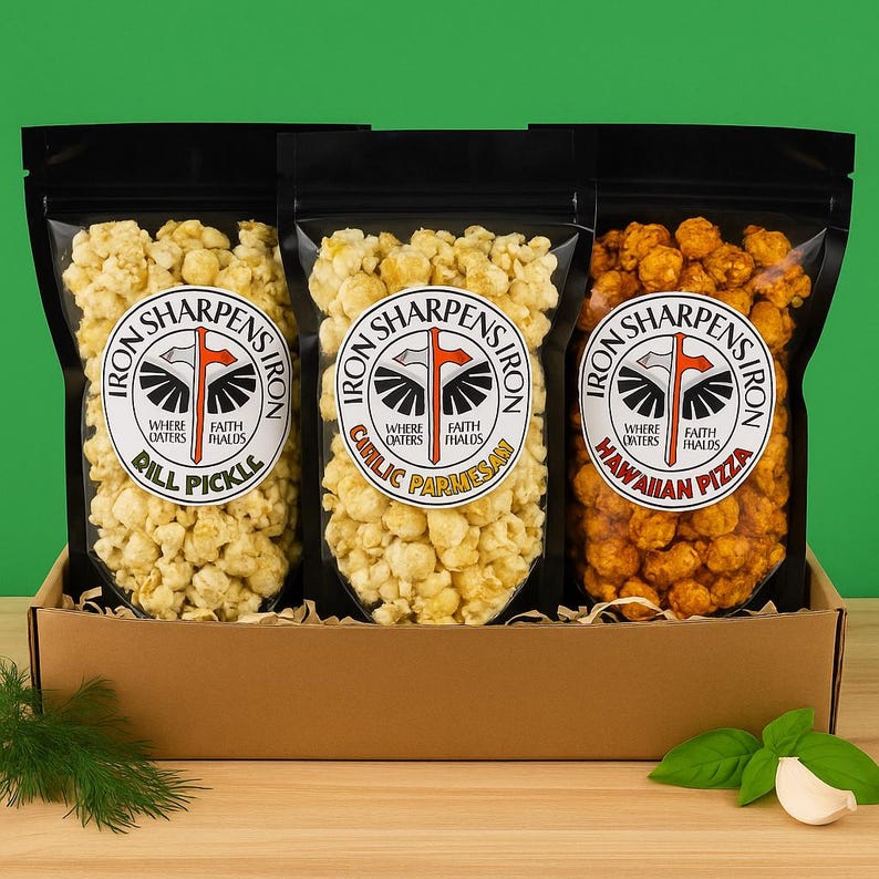 Gourmet Popcorn Gift Set – 3 Savory Flavors, Handcrafted Snack - Etsy