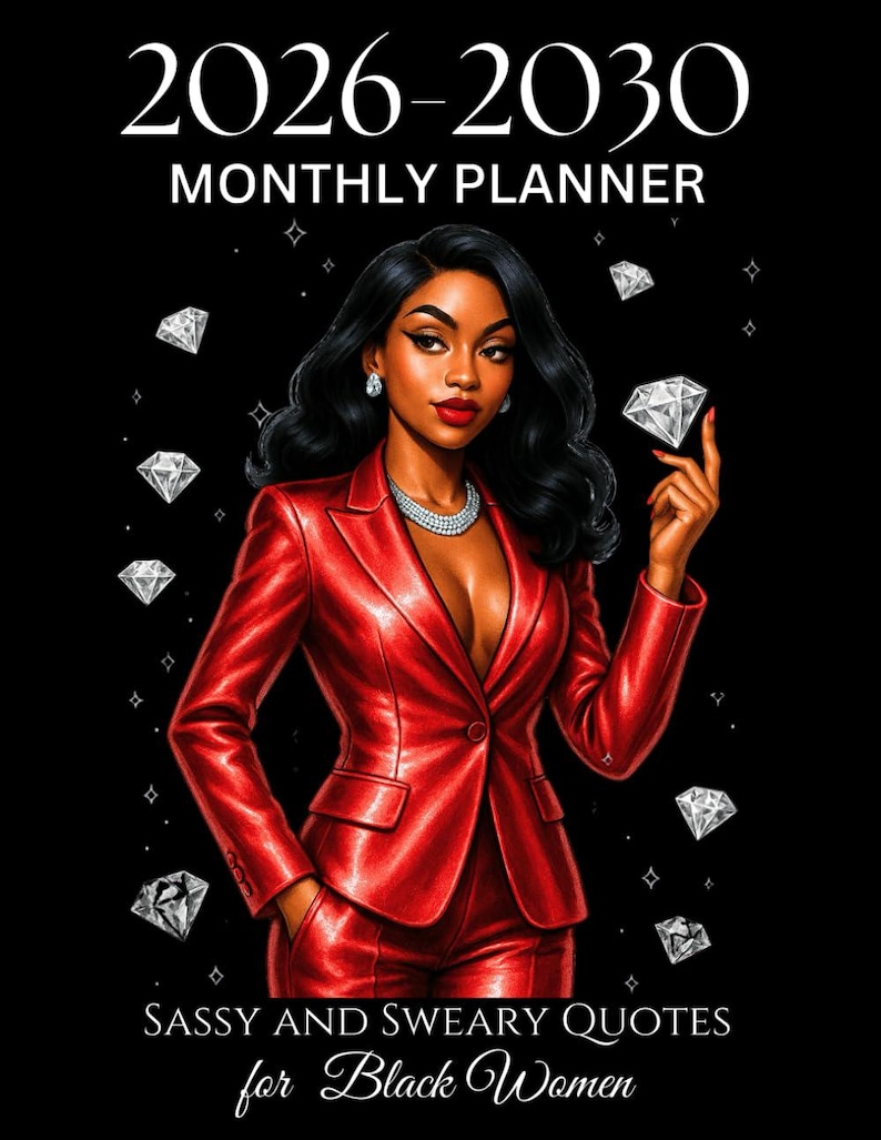Black Girl Planner 2026-2030: Sassy & Sweary Quotes - Etsy