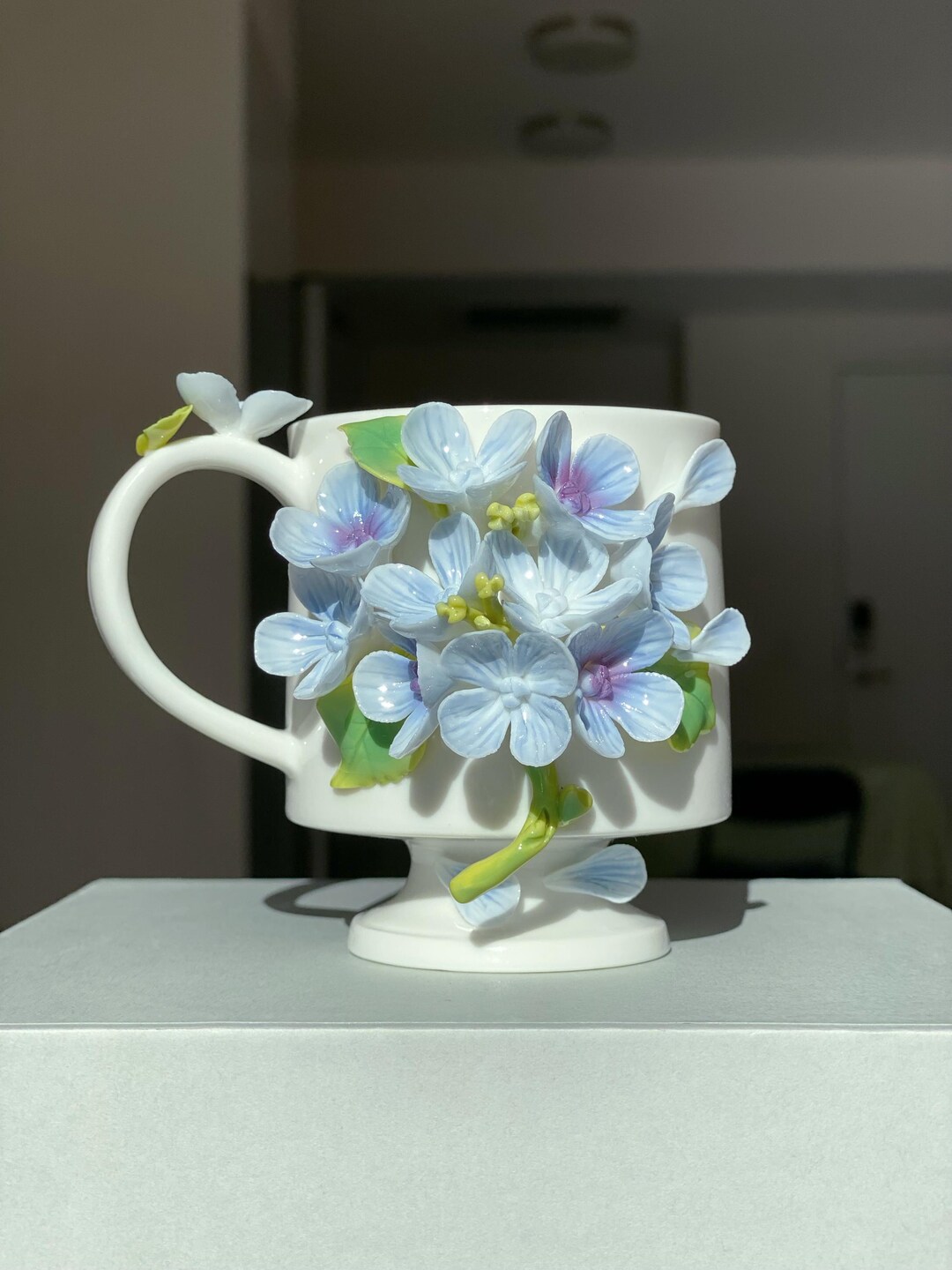 Hydrangea Bloom Glazed Pottery Ceramic Mug Coffee Cup Holiday Gift - Etsy