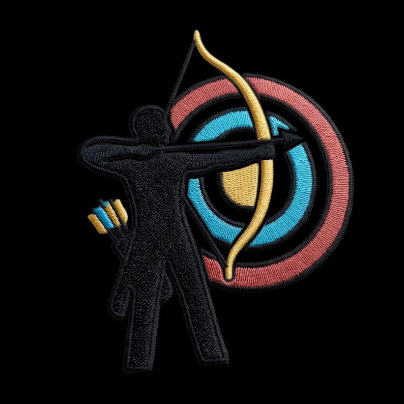Refined Archery Embroidery Design, Sporty Machine Embroidery Pattern ...