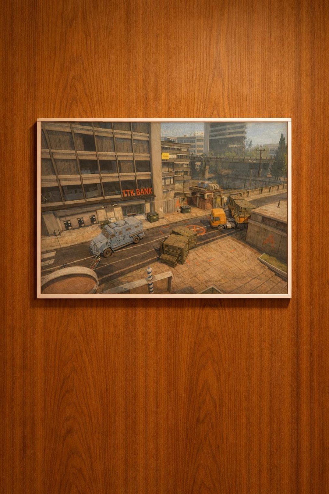 Counter Strike Overpass A Site Oil Painting | CS2 Gaming Poster | CSGO ...