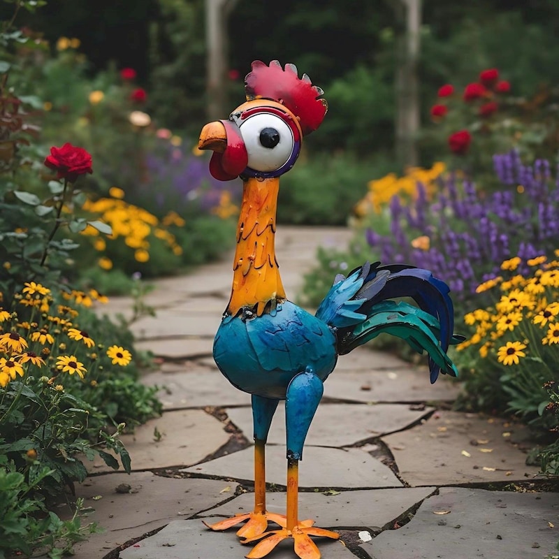 Chickens and Roosters Statues - Etsy