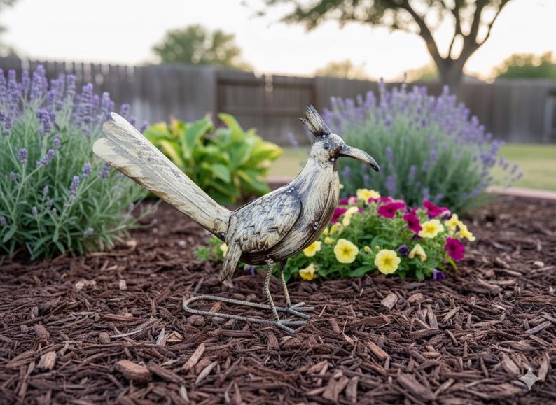 Metal Rustic Patina Roadrunner | Garden Patio Decor | Southwestern Yard ...