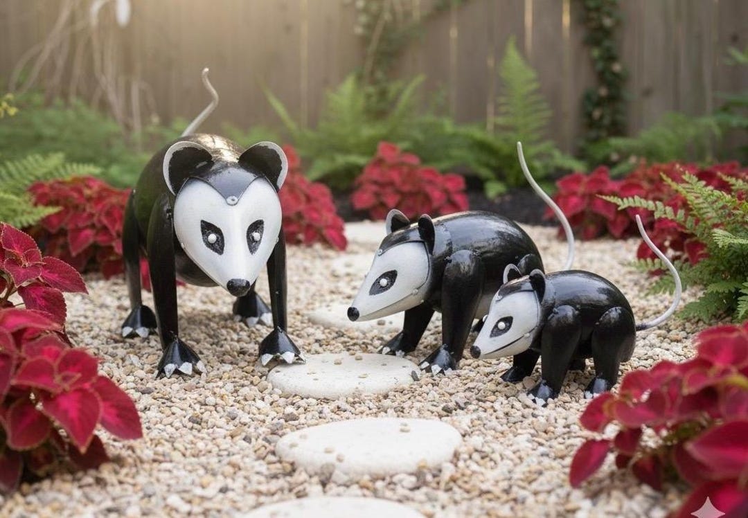 Metal Possum Opossum | Garden Patio Decor | Southwestern Yard Art ...